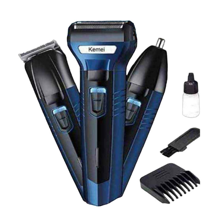 New style Model No km 6330 3 In 1 Rechargeable Hair Clipper Shaver ...