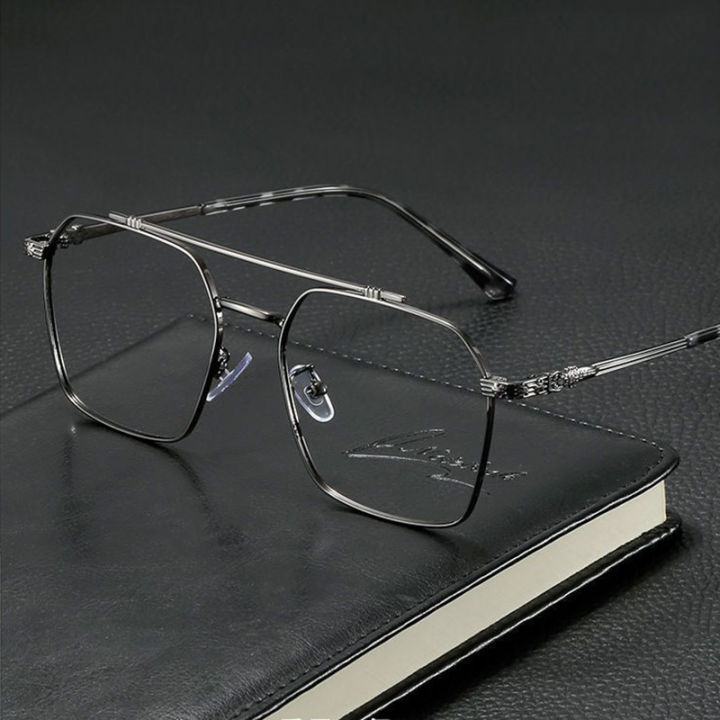 Classic Polygon Anti Blue Computer Glasses For Men Women Metal Parallel ...