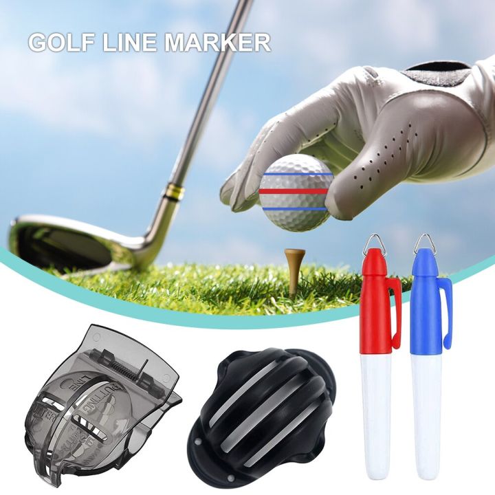 Positioning Aid Golf Ball Line Marker Kit With Pens Alignment Tool ...