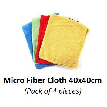 MICRO FIBER CLOTH RED 40X40CM, SET OF 4PCS | Daraz.lk