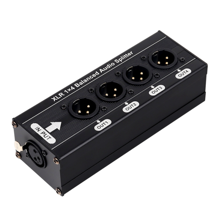XLR 1x4 Balanced Audio Splitter 1 in 4 Out XLR Audio Splitter XLR Audio ...