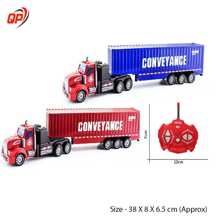 QP RC Semi Truck And Trailer 2.4Ghz Fast Speed 1:36 Scale Electric Fuel ...