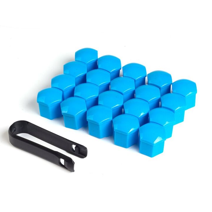 【Blue 19MM】 20 Pcs/Set Car Wheel Nut Caps 19mm Anti-Rust Auto Hub Screw ...