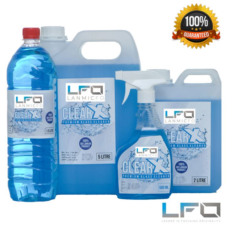 LFO ClearX Glass Cleaning Liquid With Spray Bottle Cleaning Kit For ...