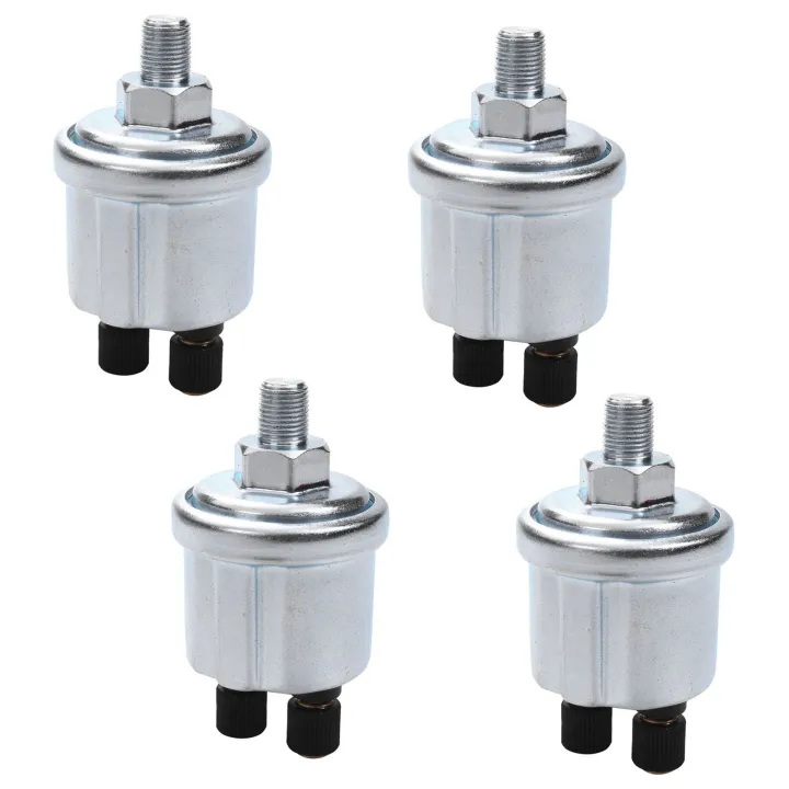 4X Universal Vdo Oil Pressure Sensor 0 to 10 Bars 1/8 Npt Generator Part 10mm Crew Plug Alarm ...