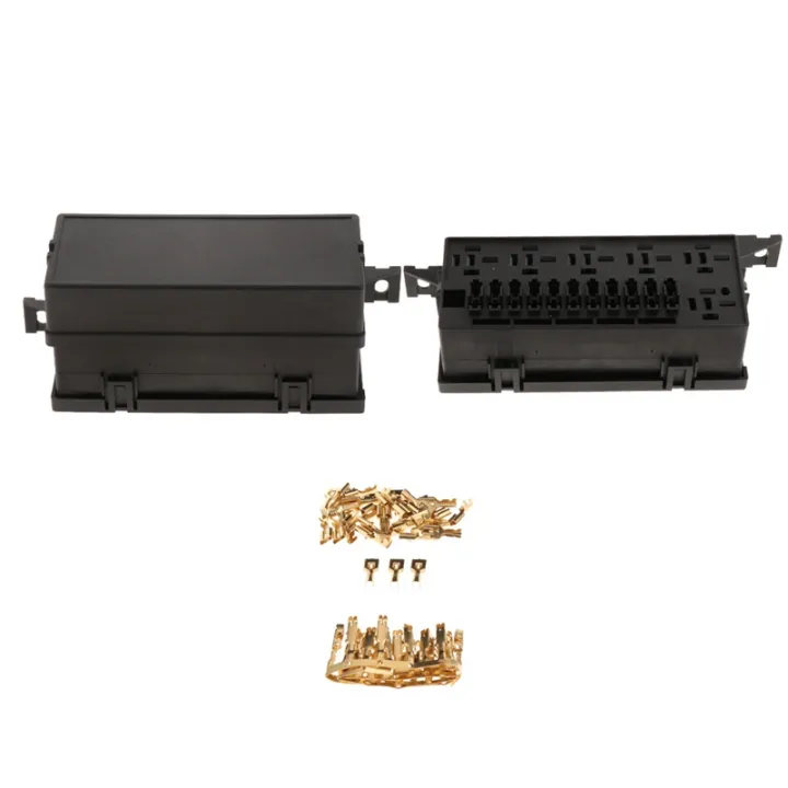 Car 11 Way Fuse Holder Relay Box with Terminals Relays Connectors ...