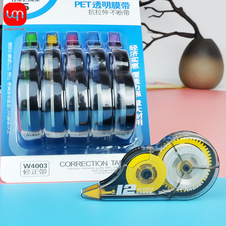 5PCS practical Correction Tape Roll 60m Long White Sticker Material ...