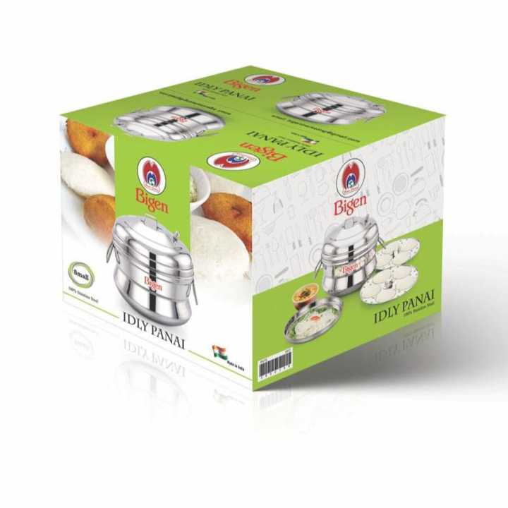Bigen Stainless Steel Idly Maker Idli Panai with 2 Idly Plates (9 ...