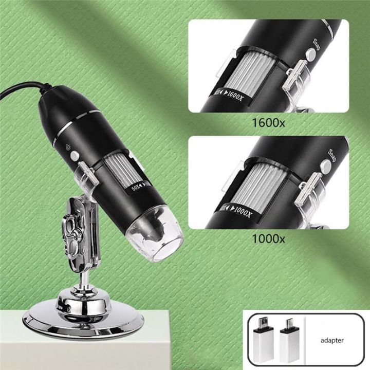 1600X Digital Microscope Camera 3in1 Type-C USB Portable Electronic ...
