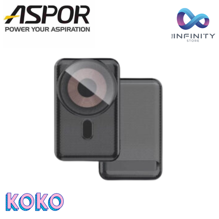 Aspor A326 Digital Display Magnetic Wireless 10000mah Power Bank | Daraz.lk