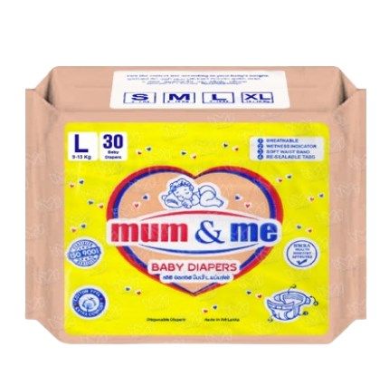 Mum and Me Baby Diaper Large 30 (L Baby Pasting) | Daraz.lk