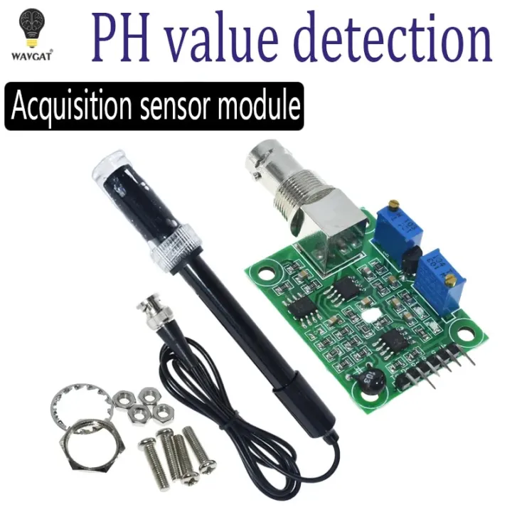 1Set Liquid PH 0-14 Value Detection Regulator Sensor Module Monitoring ...