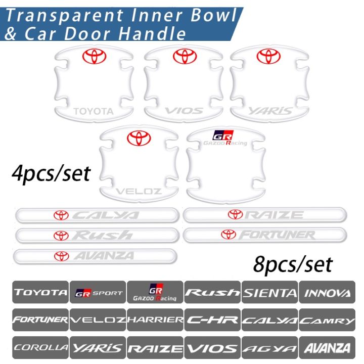 Toyota Car Door Handle Protector Cover Inner Bowl Anti Scratch Sticker ...