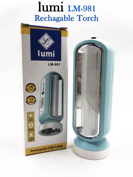 Lumi LM-981 Rechargeable LED Torch & Lamp 1w with 6 Month warranty | Daraz.lk