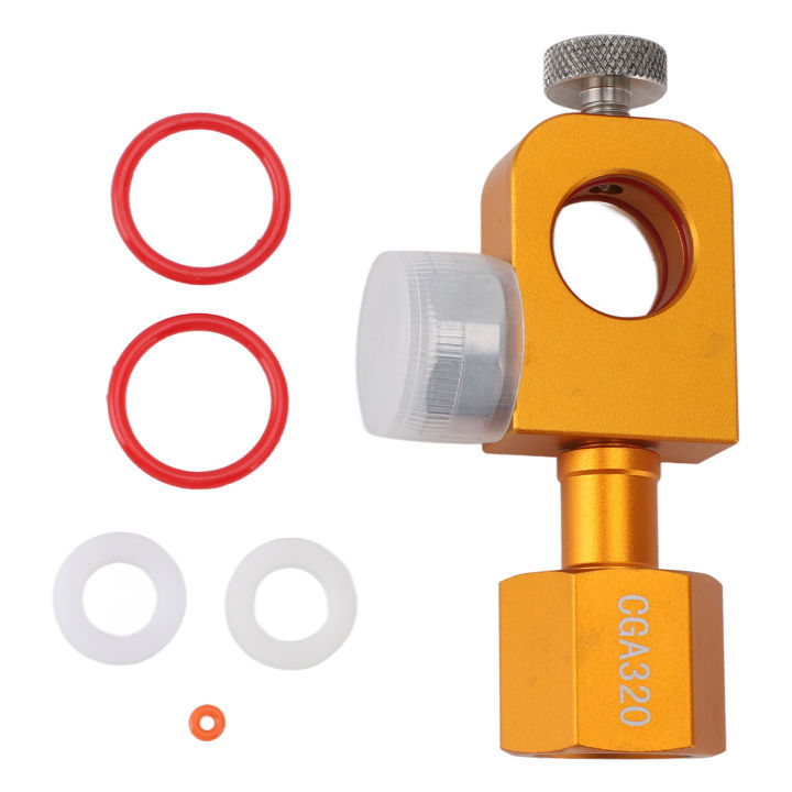 HG CGA320 CO2 Refilling Adapter W/Pressure Gauge Soda Refill Quick ...