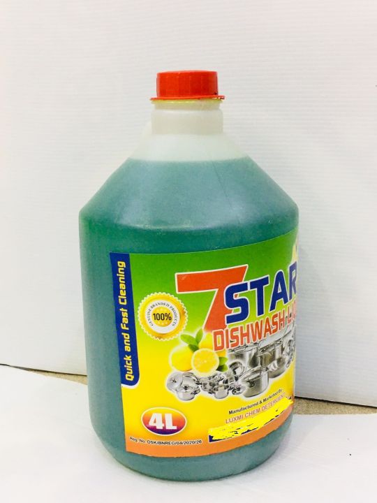 Dish Wash Liquid 4 Liter Can/Kitchen/7Star | Daraz.lk