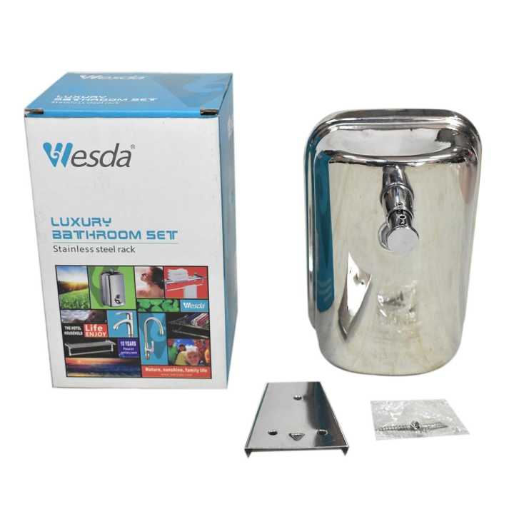 Wesda Stainless Steel Rack Soap Dispenser 800ml | Daraz.lk