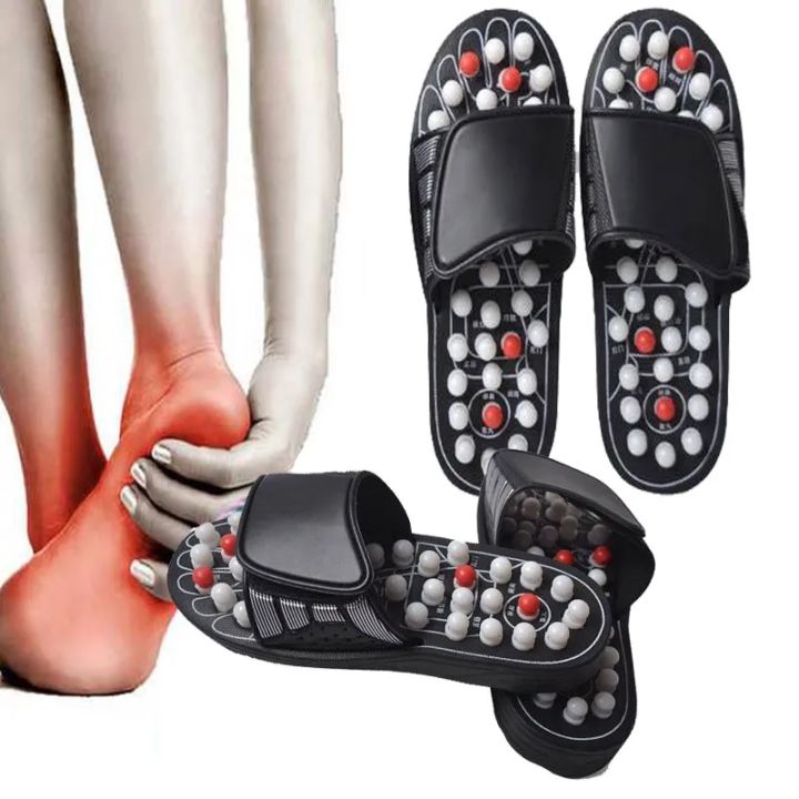 Unisex Foot Acupoint Activating Massage Anti-slip Slippers Acupressure ...