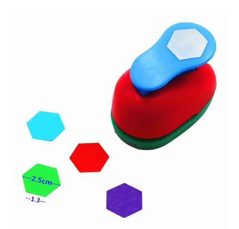 【LuxeGlow】New Arrival 1'' hexagon punch scrapbook paper punch cutter ...