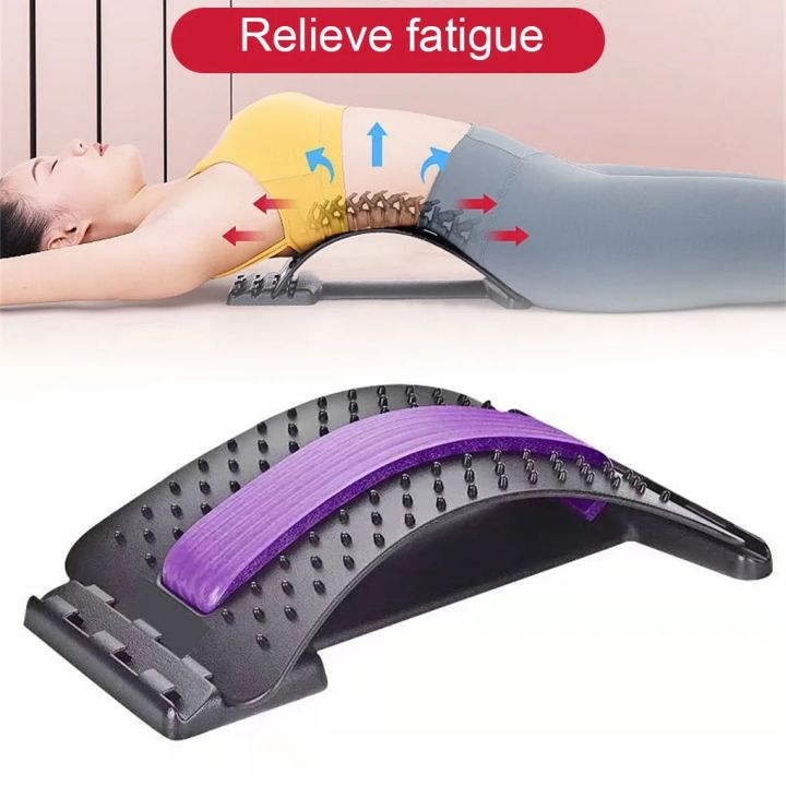 Multi-Level Adjustable Back Massager Stretcher Waist Neck Fitness ...
