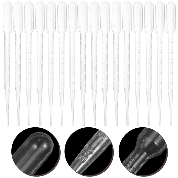 【Cathery Baby Store】100pcs 3ML Plastic Transfer Pipette Washable ...
