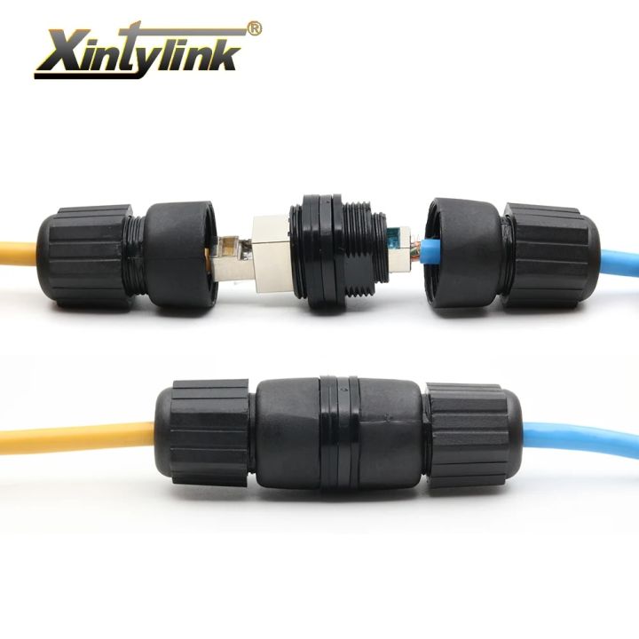xintylink RJ45 connector waterproof utp stp cat6 socket M25 F/F female ...