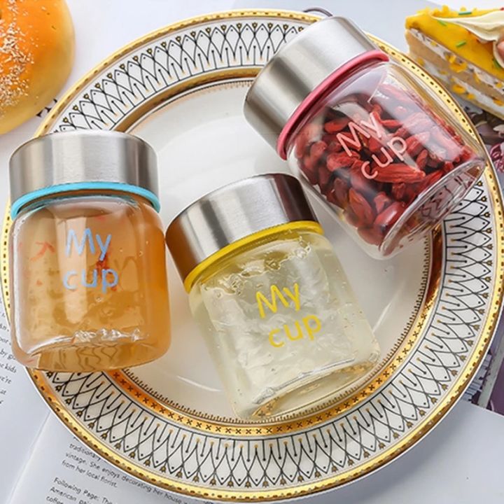 100ml Cute Mini Glass Water Bottles Portable Water Cup For Kids Student ...