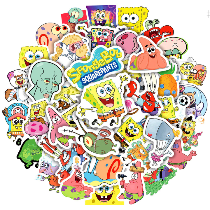 20/40/60PCS of SpongeBob Stickers Stickers for Laptop Luggage ...