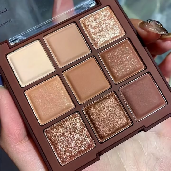 9 Colors Makeup Chocolate Colors Eyeshadow Palette Natural Matte ...