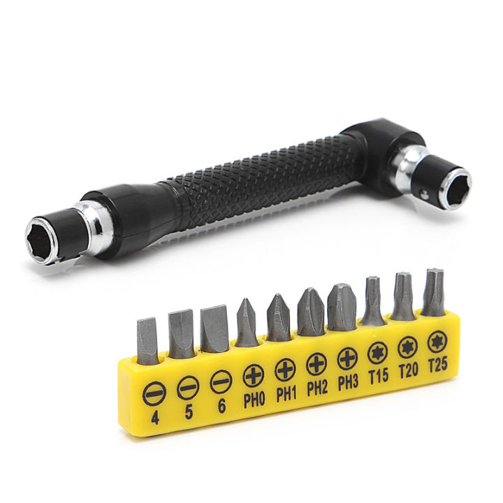 【TrendGlobe】10in1 Socket Screwdriver L-shaped Angle Head Twin Wrench ...