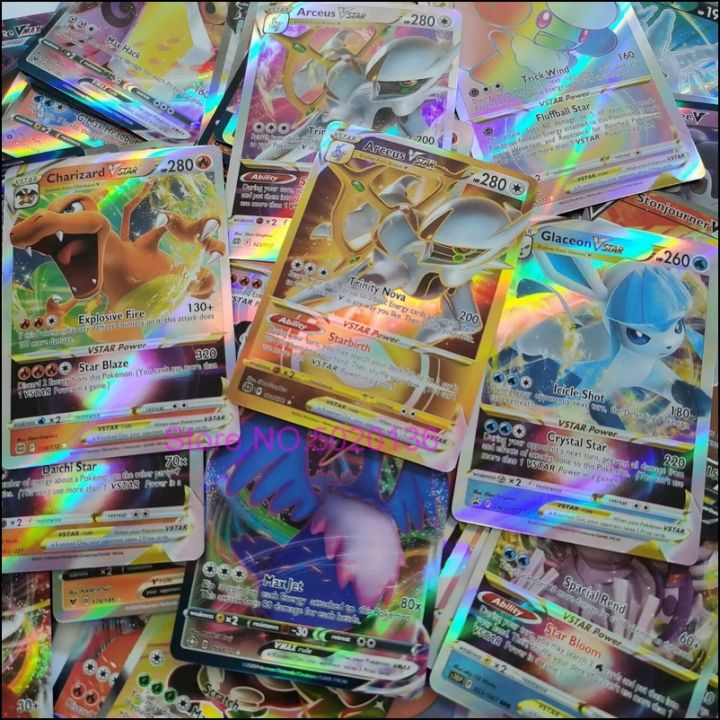 30 54 60 100 Pcs Pokemon Tag Team Gx Vmax V Shining Battle Ex Mega ...