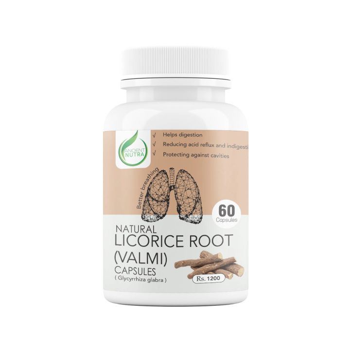 Ancient Nutra Valmi (Licorice Root) Capsules - Helps reduce cough ...