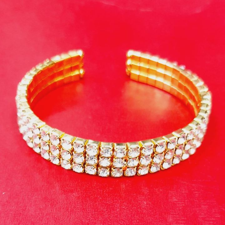Ladies Bangle Gold - Three Line | Daraz.lk