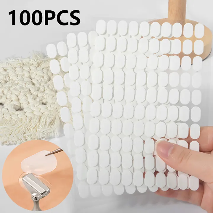 NEW 100pcs Press On Double Side Jelly Tape Nail Glue Adhesive Clear ...