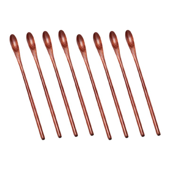Wood Iced Tea Spoons Small Stirring Spoon Long Handle Cocktail Spoons ...