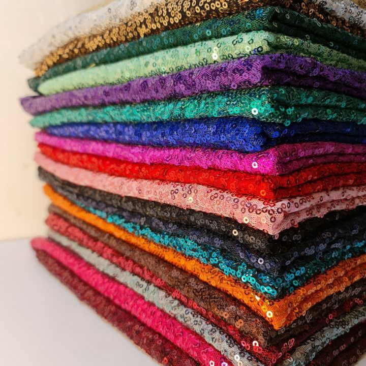 Sequin Fabric Sparkly Shiny Bling Material Craft Dress Drape Material1 ...