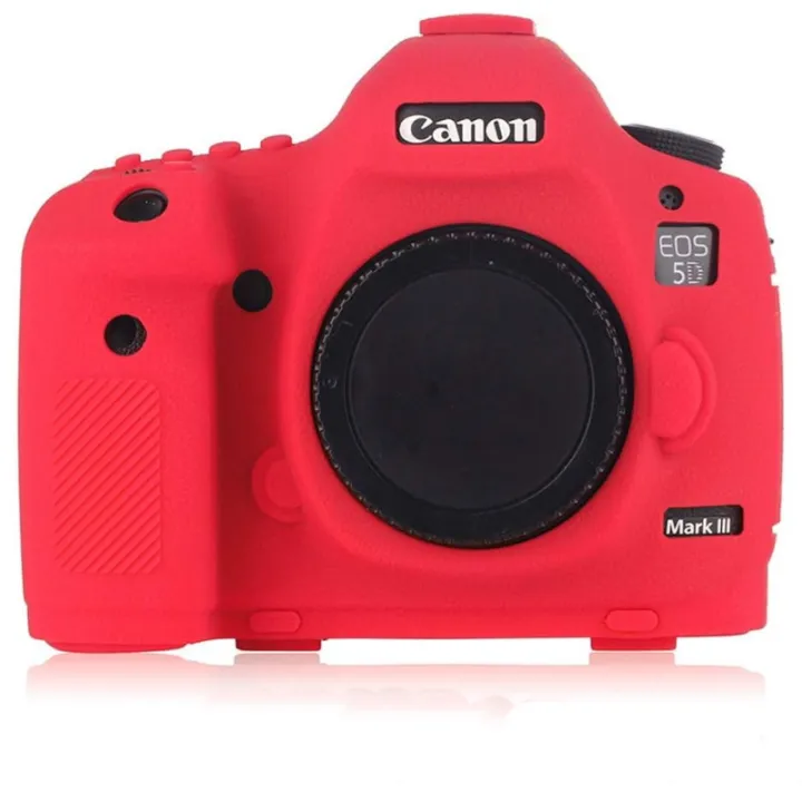 Soft Silicone Rubber Protective Body Cover Case Skin For Canon EOS 5D3 ...