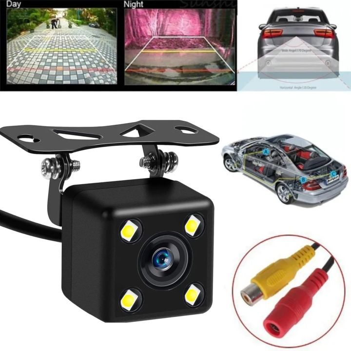 4 LED Vehicle Reverse Camera With Night Vision Waterproof With Cables ...