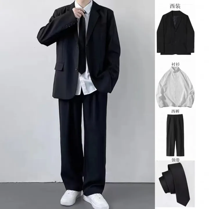 DK Uniform Set Casual Suit Men's Suits Spring and Autumn New Student ...