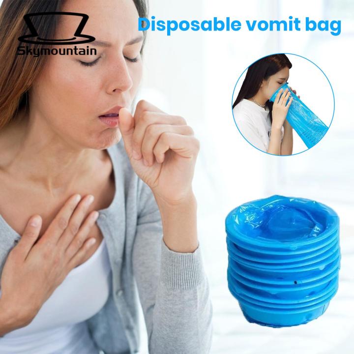 Skymountain Travel Vomit Bags Foldable Disposable Vomit Bags Blue ...