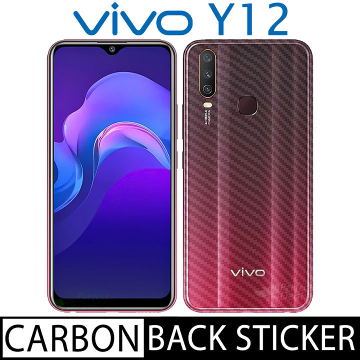 Mongo High Quality Vivo Y12 Carbon Fiber Transparent Film Mobile Phone Protection Sticker for ...