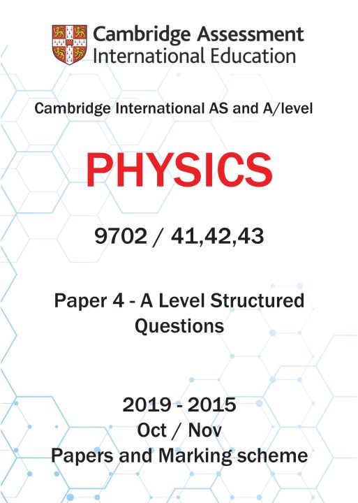 Cambridge International AS And A Level Oct/Nov - Physics Past Paper 4 ...