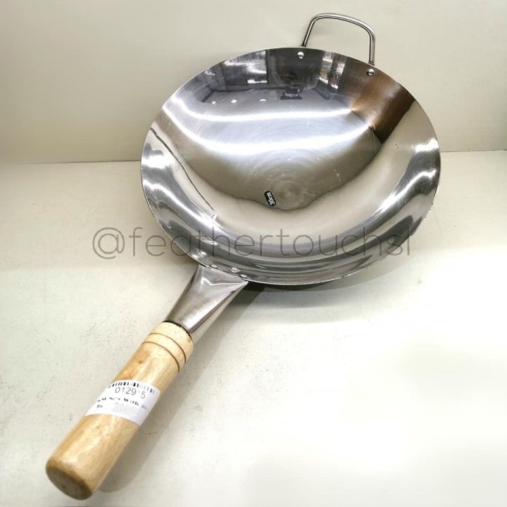 Stainless Steel Wok (30cm-Diameter) | Daraz.lk