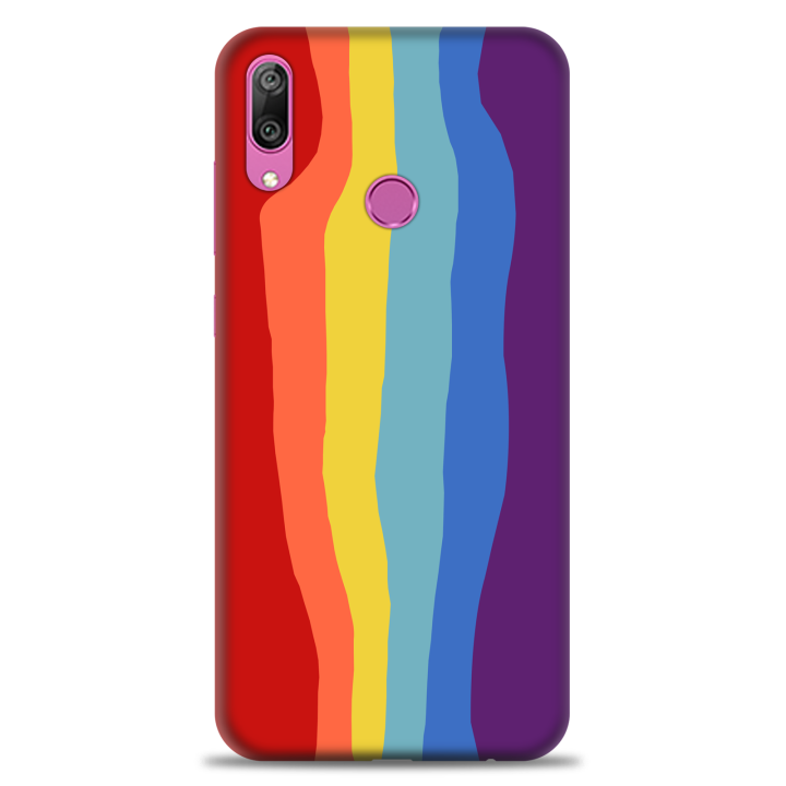 Back Cover For Huawei Y7 prime 2019 Rainbow Design | Daraz.lk