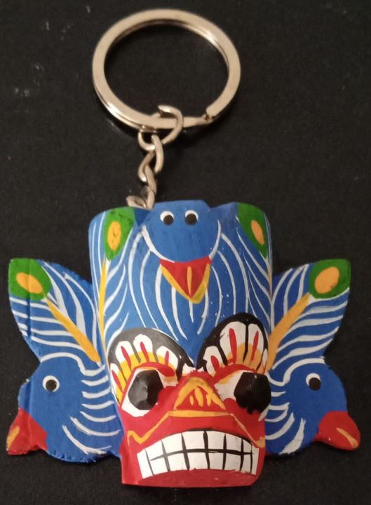 Handmade Wooden Mask Key Tag Sri Lanka: Collection of 5 Sri Lankan ...