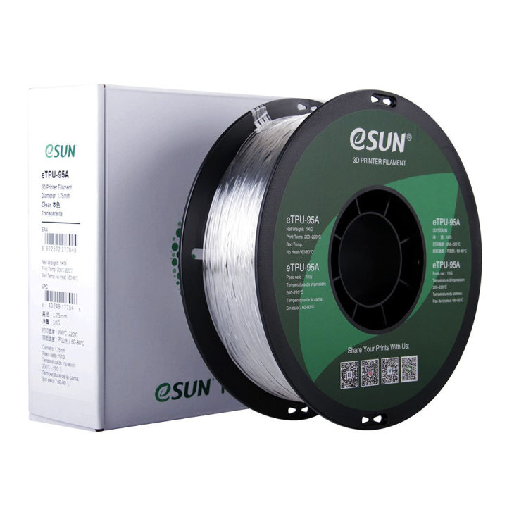 eSUN eTPU-95A Clear 1.75mm 1Kg 3D Printer Filament | Daraz.lk