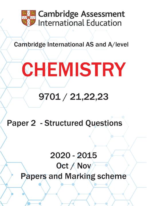 Cambridge International AS And A Level - Chemistry Past Paper 2 (9701/21,22,23) -AS Level ...