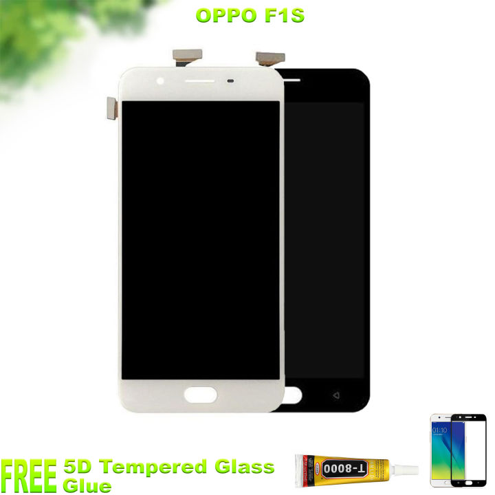 Oppo F1S Display & Touch Screen -Black/White (Free Glue/5D Tempered ...