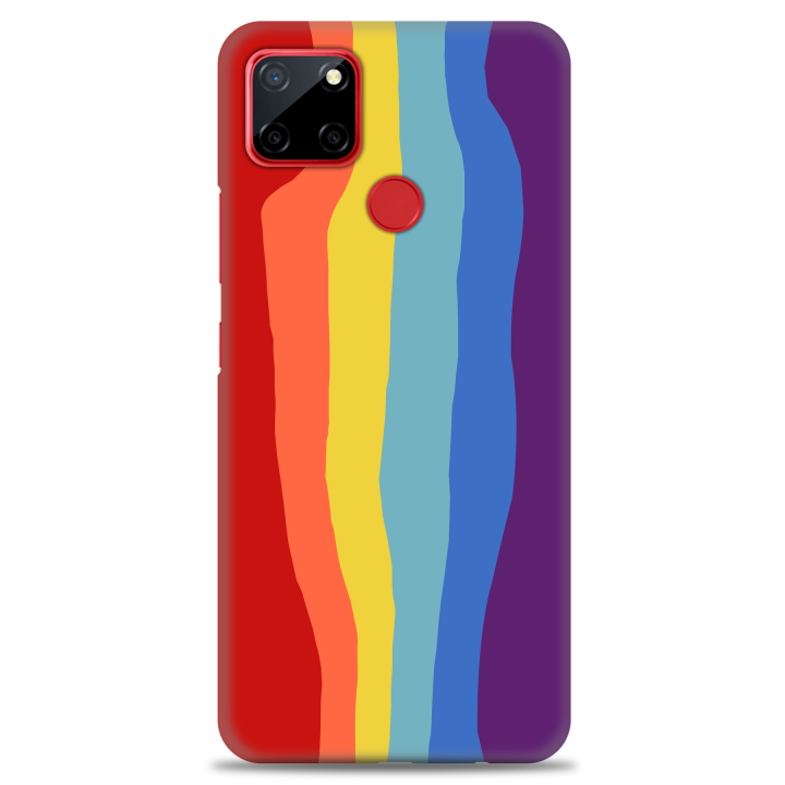 Back Cover For Realme C12 Rainbow Design | Daraz.lk