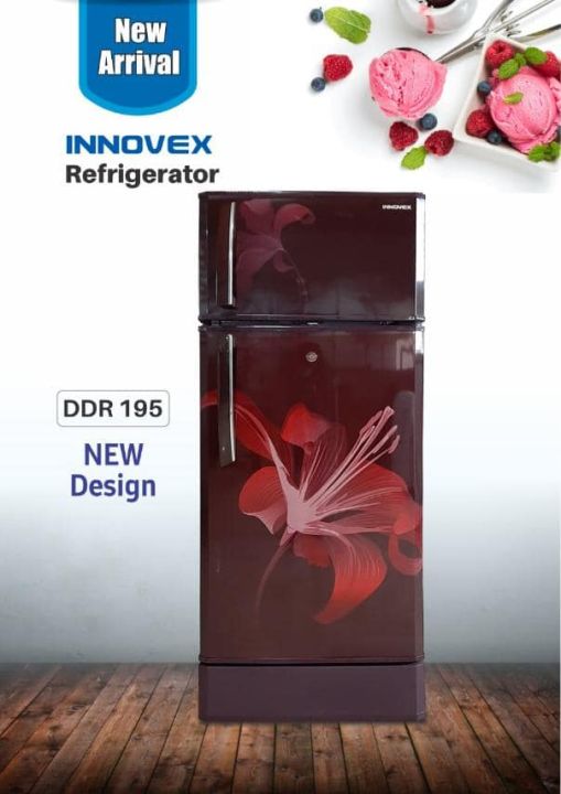 Innovex 180L Double Door Refrigerator DDR195- new 2021 maroon coloer ...